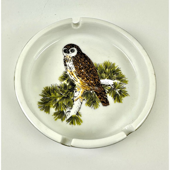 Fitz and Floyd | Accents | Vintage Fitz And Floyd Ceramic Owl Ashtray ...